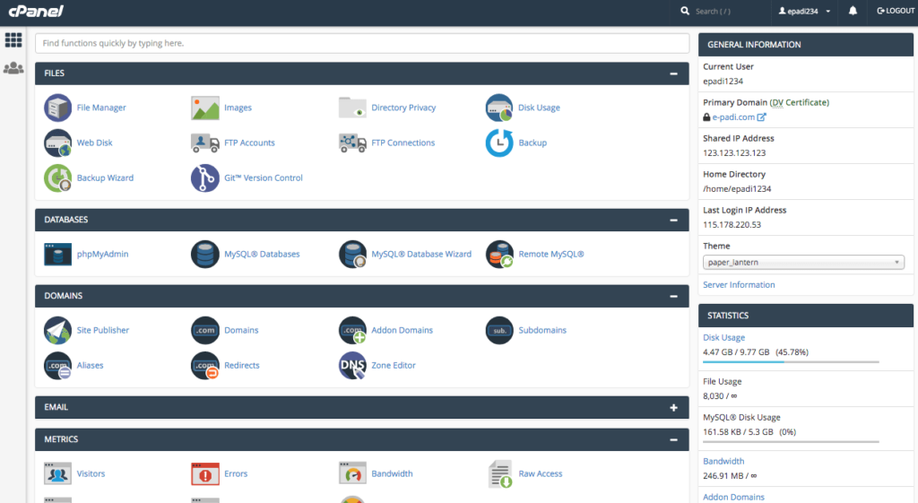 2 Cara Login cPanel control panel yang benar - e-Padi Helps